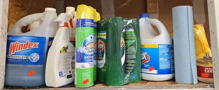 Cleaning Supply Assortment Including Windex, Clorox Bleach (full ...