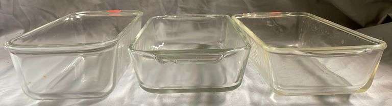 Fire King glass loaf pan 1qt, Anchor Hocking glass loaf pan 9x5”, Pyrex ...