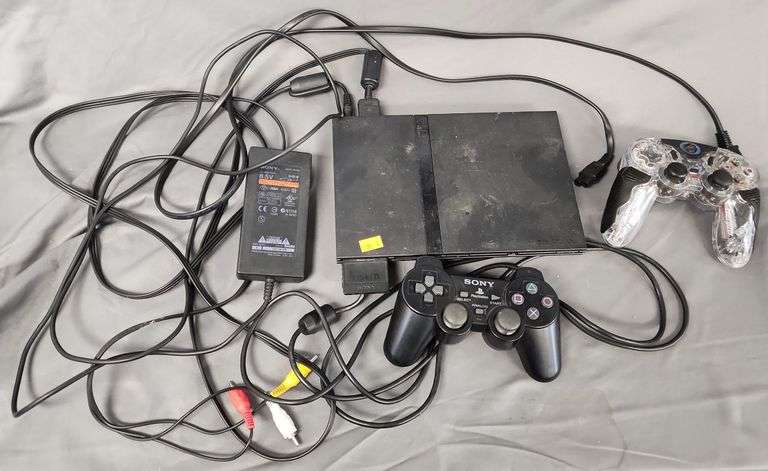 Sony PlayStation 2 Console with (2) Controllers (untested) 9" - Metzger ...
