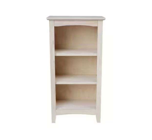 International Concepts Brooklyn 36 in. Unfinished Wood 3 Shelf Standard ...