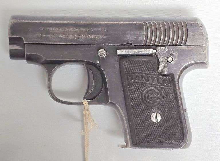 Danton 6.25 (.25) Cal. Pistol with Leather Holster - Metzger Property ...