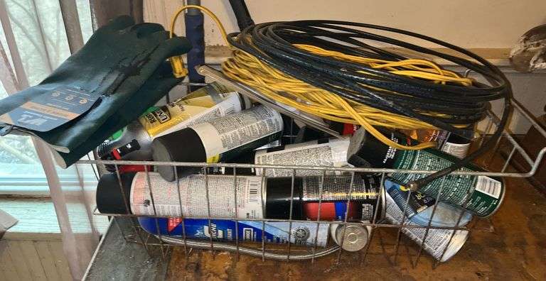 Spray paint, cable, extension cord, Wells Lamont gloves - size L ...