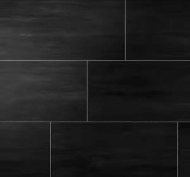 Corso Italia Ray Black 12 in. x 24 in. Concrete Look Porcelain Floor ...