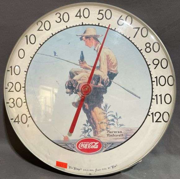 Drink Coca-Cola Norman Rockwell Plastic Wall Hanging Thermometer (12in ...
