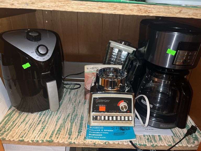 Power XL air fryer, Osterizer blender, Black & Decker coffee maker ...
