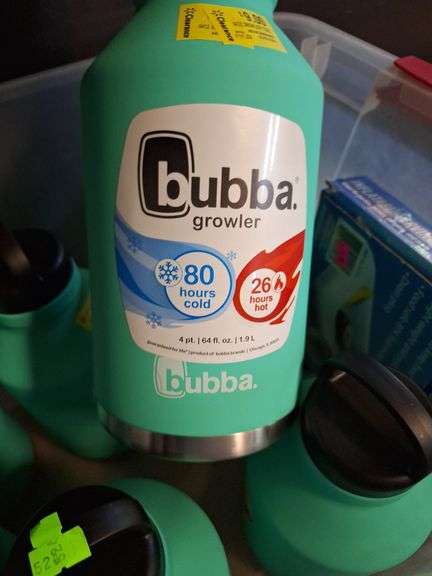 (7) Bubba Growlers 4 Pt. and Inflatable Serving Bar (tote not included ...