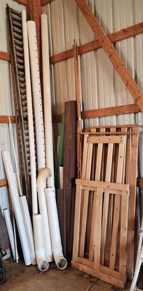 Twin Size Bed Frame (unassembled), PVC Pipe Assortment, Gutter Sections ...