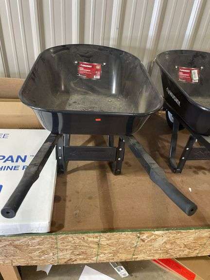 Husky 6 cu. ft. Steel Wheelbarrow with Flat Free Tire - Metzger ...