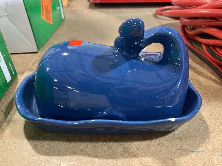 Butter Dish-7”x3.5”-has small chip - Metzger Property Services, LLC