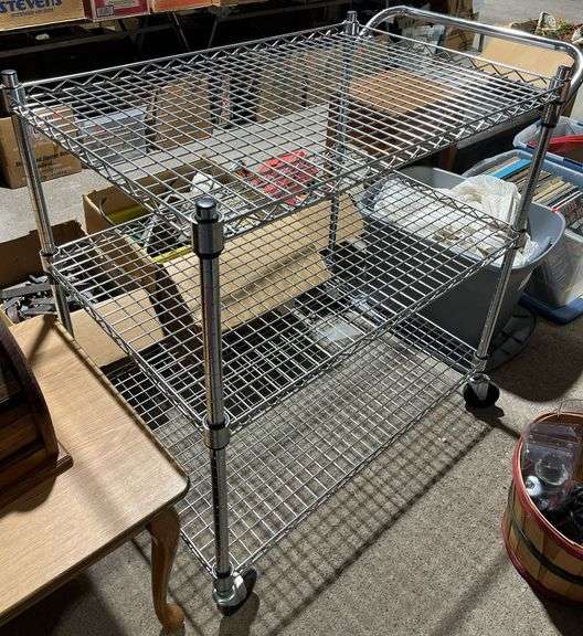 Wire shelving cart on casters 24x36x40" - Metzger Property Services, LLC