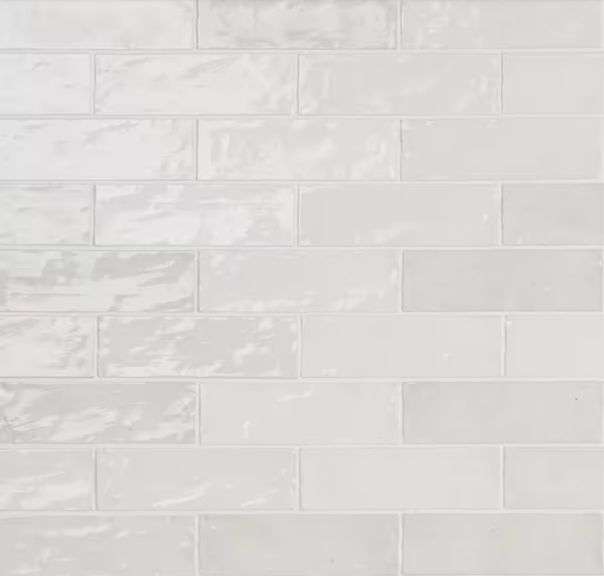 Ivy Hill Tile Kingston White 3 in. x 8 in. Glazed Ceramic Wall Tile (5. ...