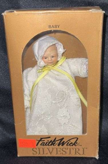 1984 Faith Wick Silvestri Porcelain Baby Doll 5" - Metzger Property ...