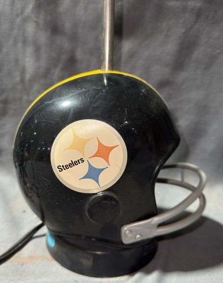 1973 Steelers football helmet table lamp base 12”H - Metzger Property ...