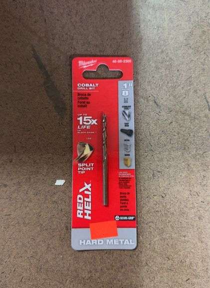 Milwaukee 1/8 in. Cobalt Red Helix Twist Drill Bit - Metzger Property ...