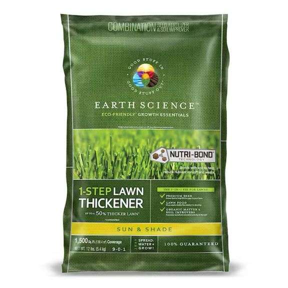 Earth Science 12 lbs. 1-Step Lawn Thickener All-In-One Grass Seed and ...