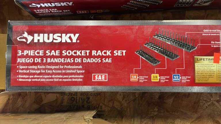 Husky 3Piece SAE Socket Rack Set - Metzger Property Services, LLC