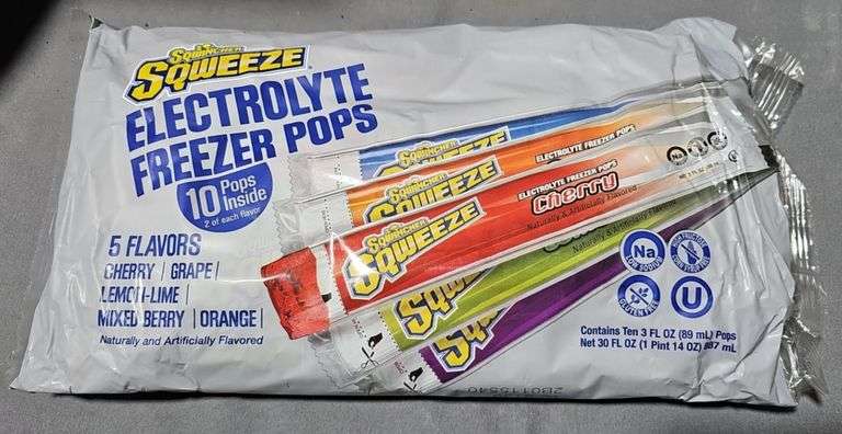 (15) 10 3 OZ. Sqwincher Squeeze Electrolyte Freezer Pops - Metzger ...