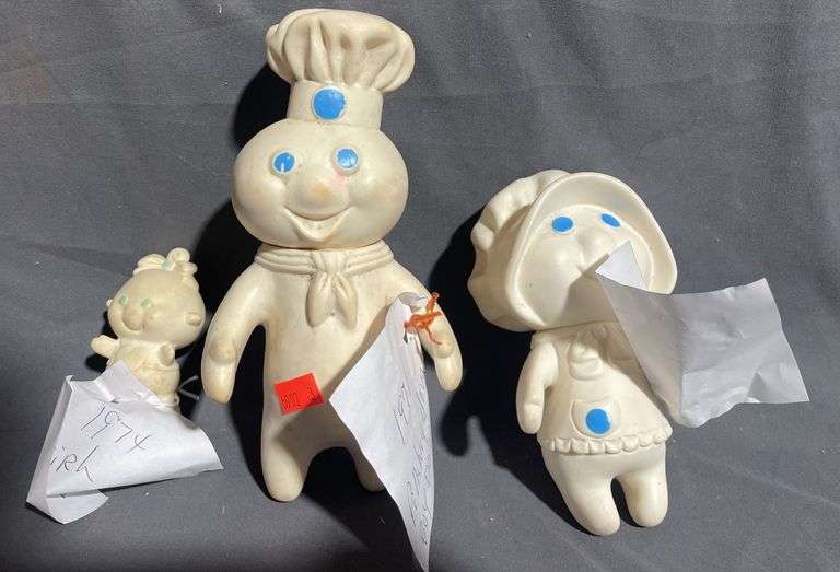 Pillsbury doughboy collectibles, 1971 boy, 1974 girl, 1974 girl bunn ...