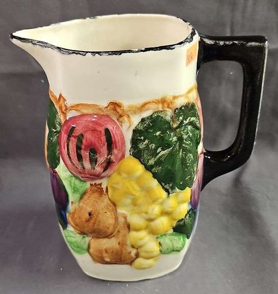 Blue Ridge China Hand Painted Fruit Theme Pitcher 7”h - Metzger ...