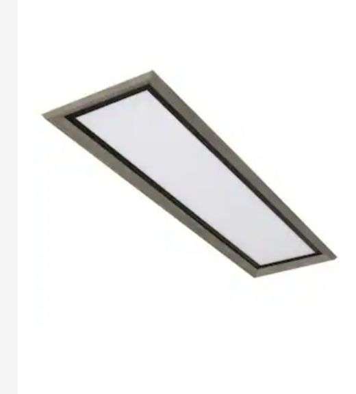 Commercial Electric Augusta 50 in. x 15 in. Black, Washed Gray Frame ...