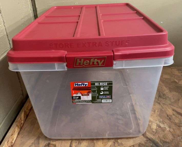 Hefty Hi-Rise 72Qt Tote with Locking Lid - Metzger Property Services, LLC