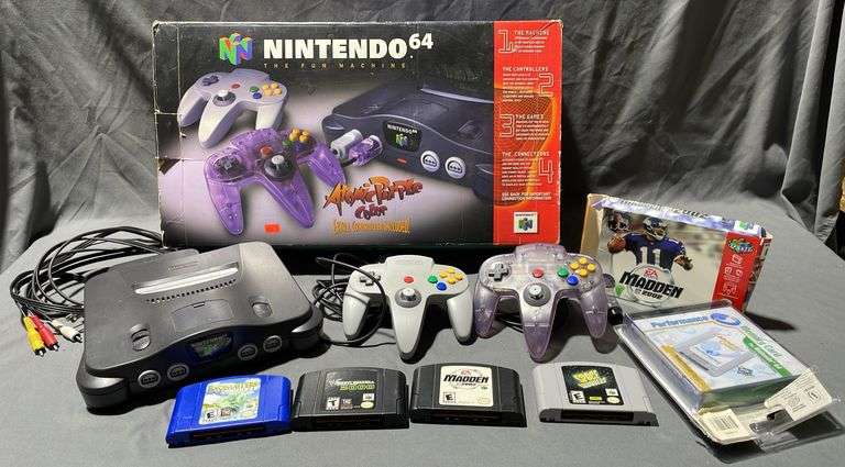 Nintendo64 game console, two controllers & games inc. Bassmasters 2000 ...