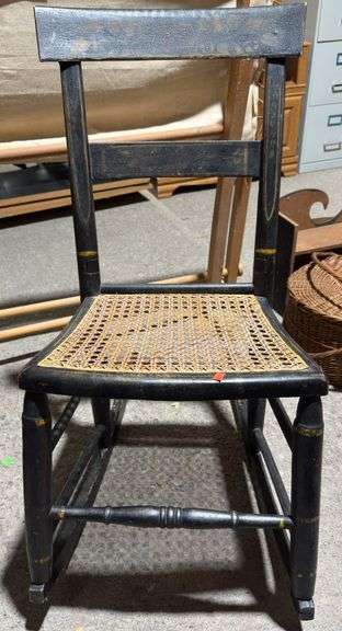 Wood Rocking Chair with Cane Bottom - Metzger Property Services, LLC
