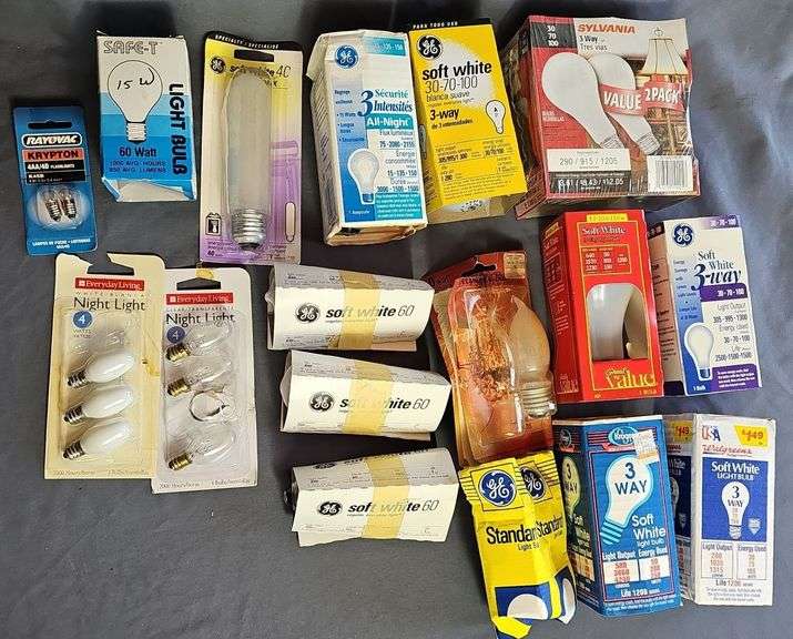 Light Bulb Assortment Inc. Night Light 4 Watts, 60 Watt & 15 Watt ...