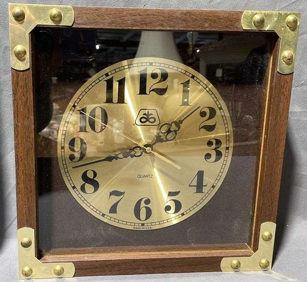 Pioneer Seeds Wood Quartz framed clock 11”x11” - Metzger Property ...