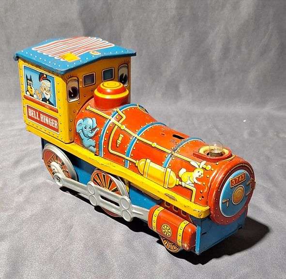 1960s battery powered Bell Ringer Metal train toy 9.5”L - Metzger ...