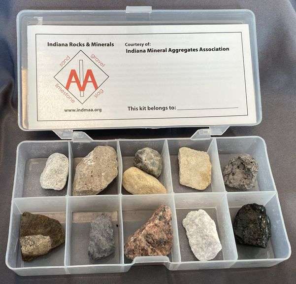 Indiana Rocks and Mineral Kit in Case - Metzger Property Services, LLC