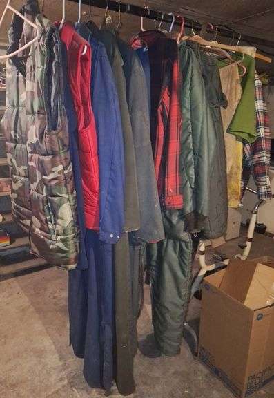 Winter clothing assortment inc. vest and coveralls, coats - mostly size ...