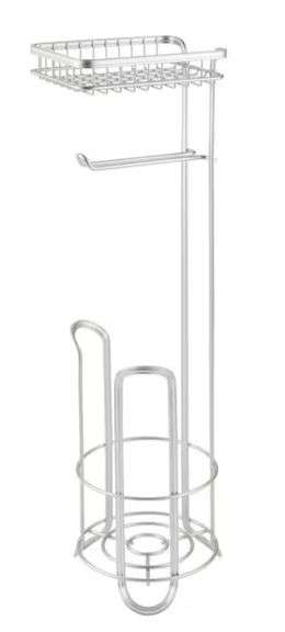 York Lyra Roll Stand Plus with Shelf in Satin - Metzger Property ...