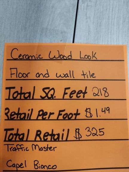 13 cases- TrafficMaster Capel Bianco 6 in. x 24 in. Matte Ceramic Wood ...