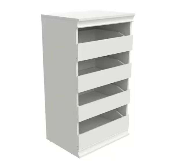 ClosetMaid 21.39 in. W White Modular Storage Stackable Unit with 4 ...