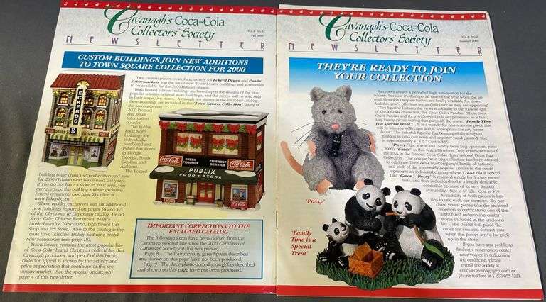 (2) 2000 Cavanagh’s Coca-Cola Collectors Society Newsletters- Summer ...