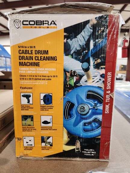 Cobra 5/16 in. x 50 ft. Cable Drum Machine - Metzger Property Services, LLC