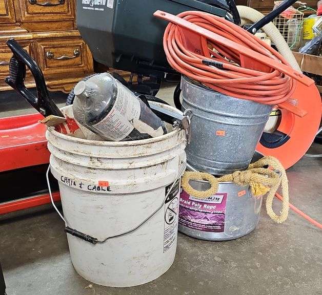 5 Gallon White Bucket, Propane 16.4 oz, 10” Hand Saw, SuperWinch LT2000 ...