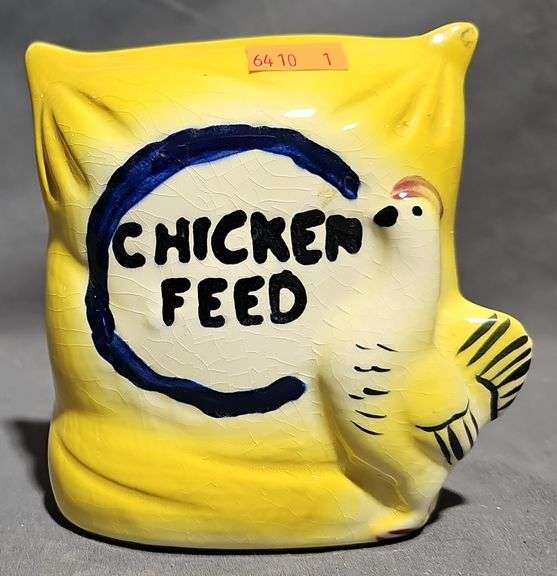 Chicken Feed Porcelain Bank 4.5" - Metzger Property Services, LLC