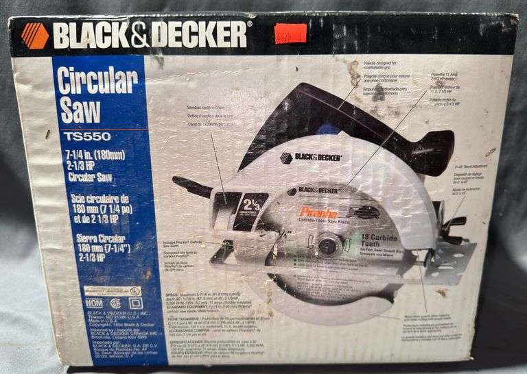 Black & Decker Circular Saw TS550 (sealed box) 7-1/4” - Metzger ...