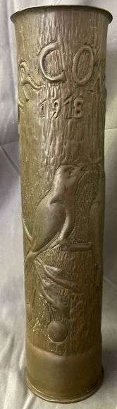 World War I German Trench Art Vase made from a repurposed artillery ...