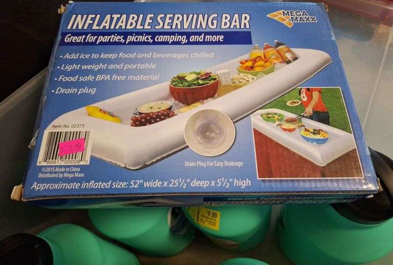 (7) Bubba Growlers 4 Pt. and Inflatable Serving Bar (tote not included ...