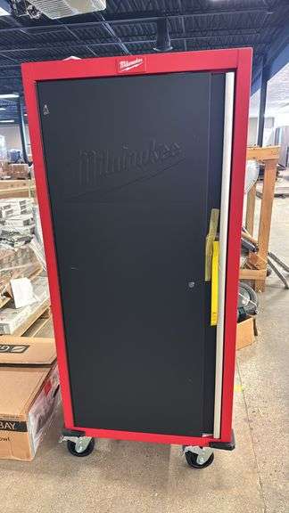 Milwaukee Tool Storage 27 in. W x 22 in. D 4-Shelf Locker with Power ...