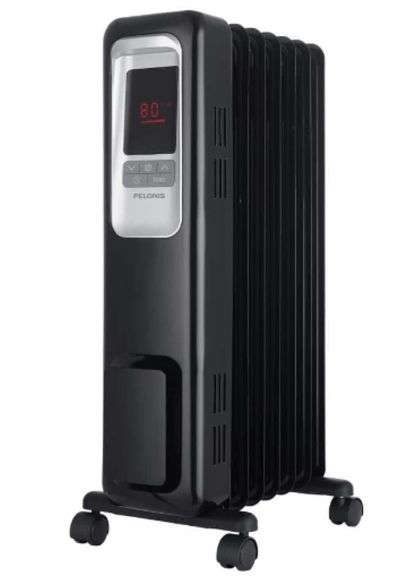 Pelonis 1,500-Watt Digital Electric Oil-Filled Radiant Portable Space ...