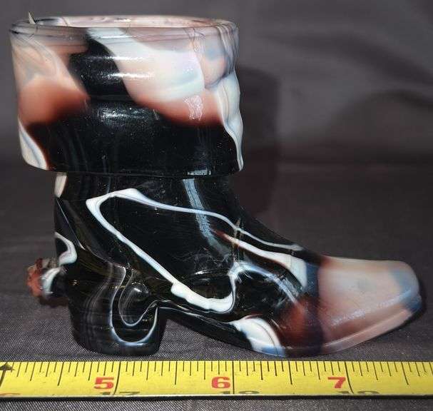 Purple slag glass boot - chipped 3” - Metzger Property Services, LLC