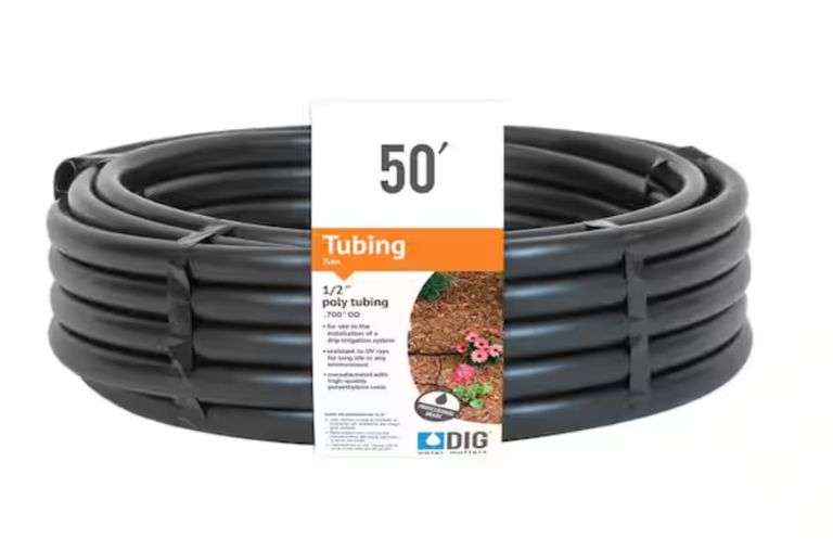 DIG 1/2 in. (.700 O.D.) x 50 ft. Poly Drip Irrigation Tubing - Metzger ...
