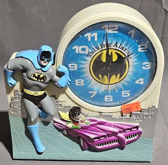 1974 Batman & Robin Janex Corp Plastic Talking Alarm Clock 6.5" x 7 ...