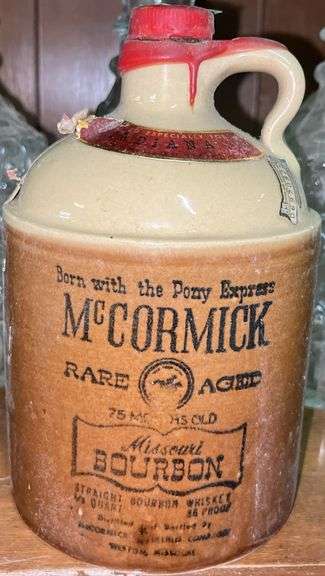 McCormick Liquor Jug & Clear Glass Decanter Bottles - Metzger Property ...