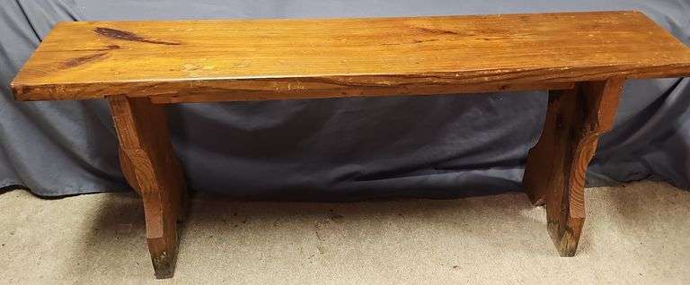 Wood Bench 52" x 11" x 20.5" - Metzger Property Services, LLC