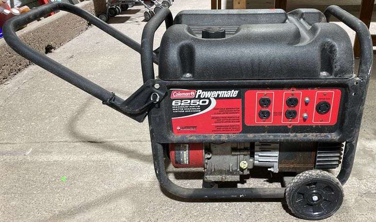 Coleman powermate 6250 portable generator - Metzger Property Services, LLC